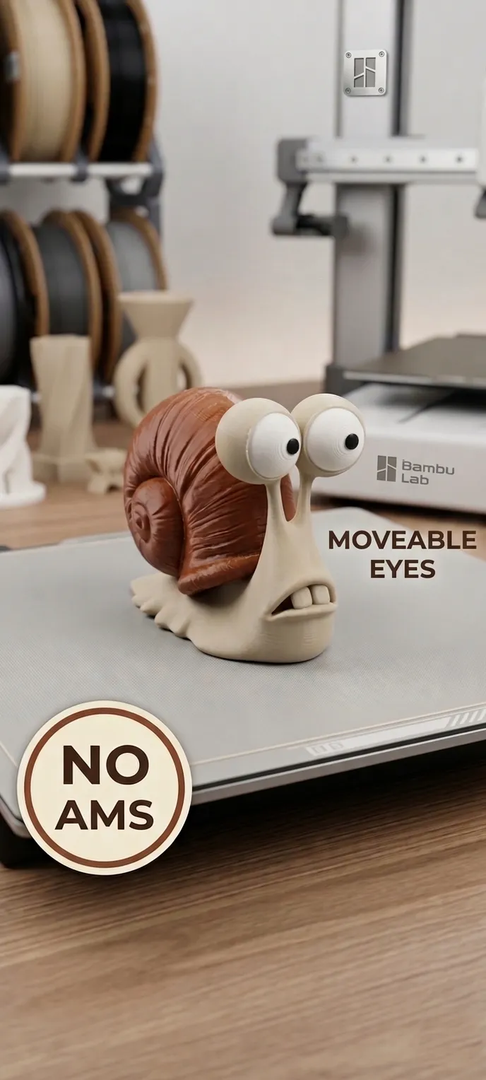 Snail-Buddy: The Flexible Eye - Free 3D Print Model - MakerWorld