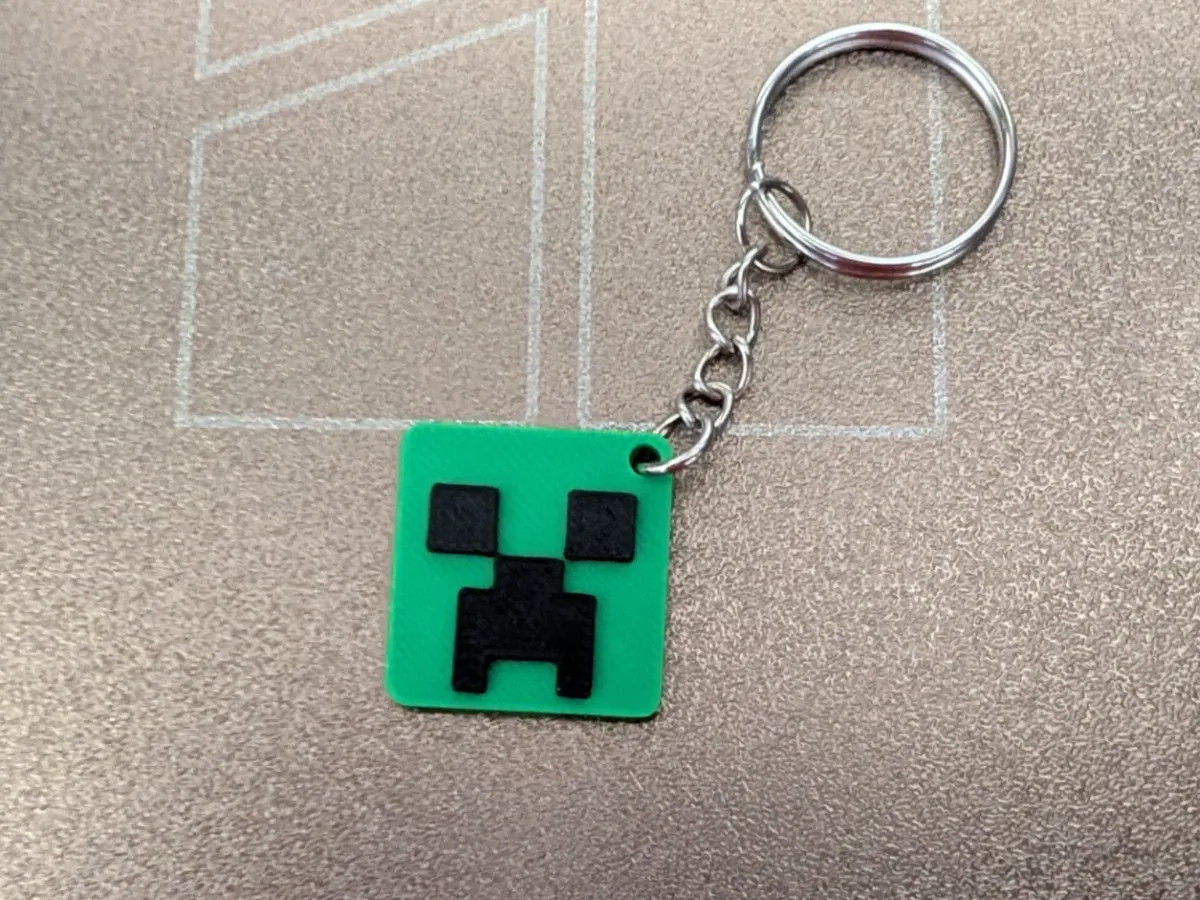 Minecraft Creeper Keychain - Free 3D Print Model - MakerWorld
