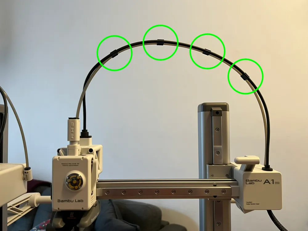 PTFE / Cable Clips (A1 Mini) by klatxt.design - MakerWorld