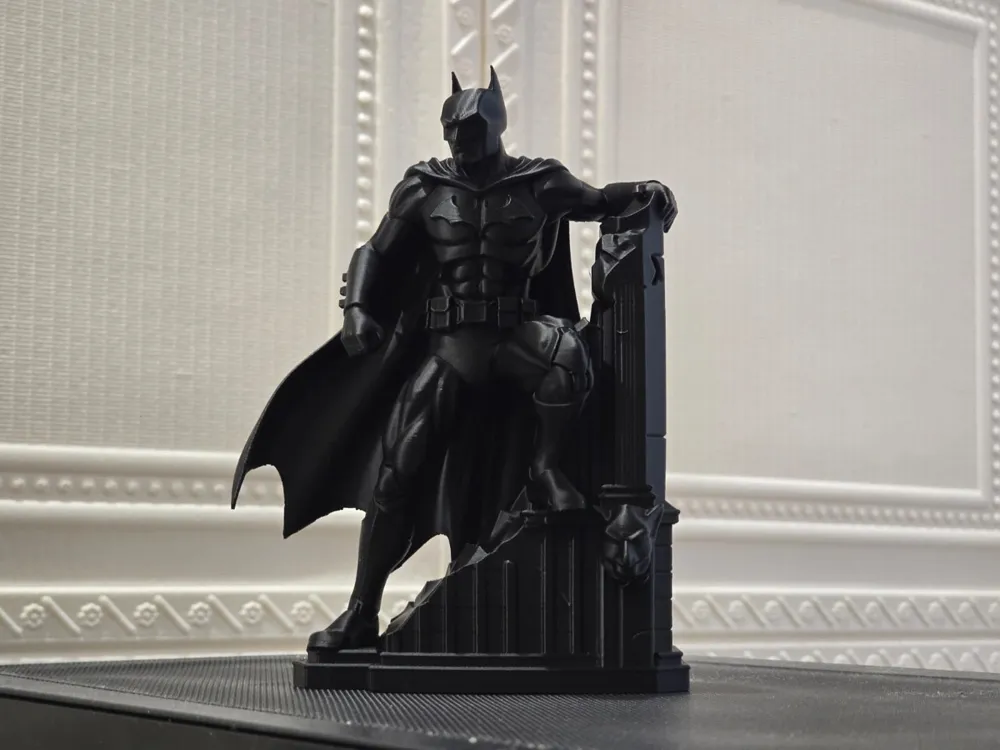 Batman on Rubble Pedestal - Free 3D Print Model - MakerWorld