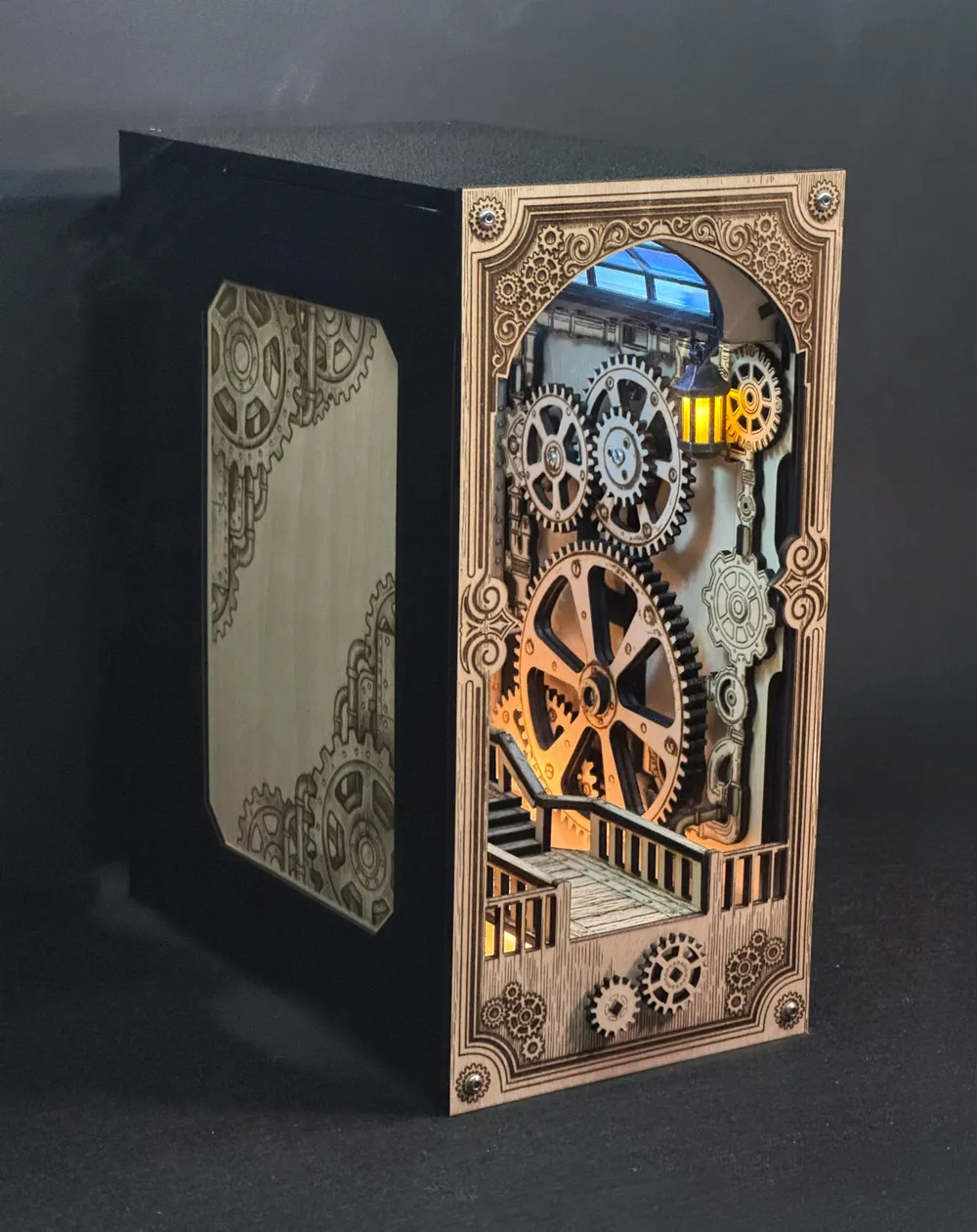 Steampunk Clock Room - Book Nook - Free 3D Print Model - MakerWorld