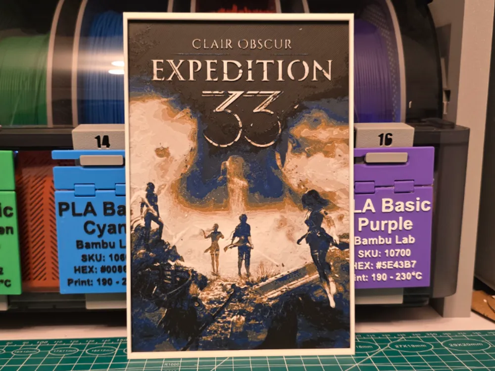 Clair Obscur: Expedition 33 Poster - Hueforge Art by Lumpy3D MakerWorld: Download Free 3D Models