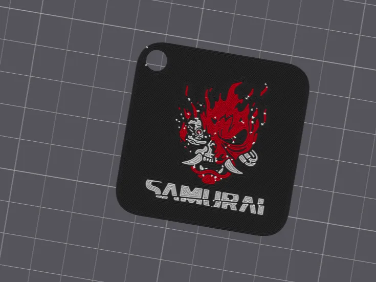 CuberPunk Samurai Keychain by Alex Marello - MakerWorld