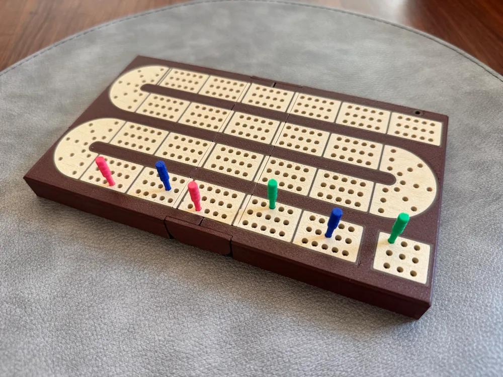 Travel cribbage board with Color by samrjack MakerWorld: Download Free ...