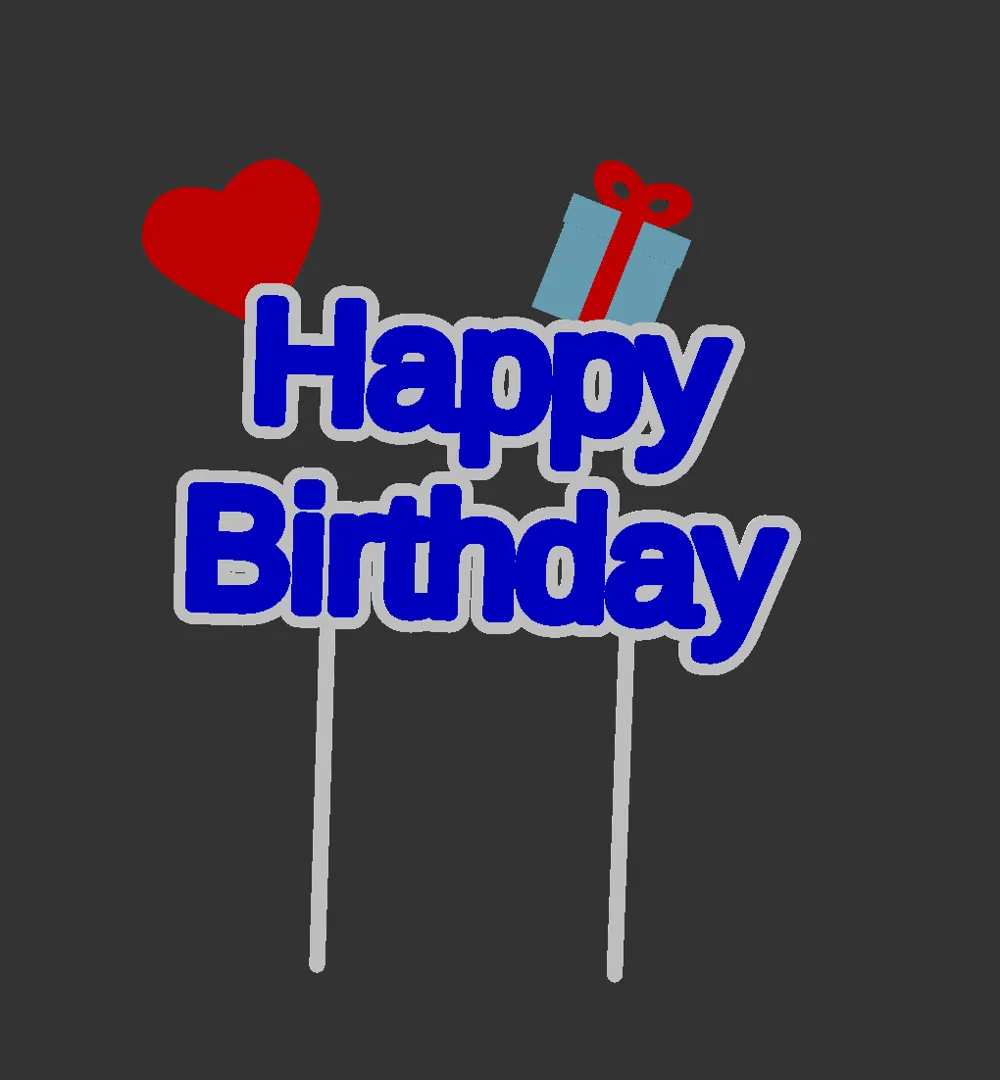 Cake Topper Generator: Now with Symbols! - Free 3D Print Model - MakerWorld