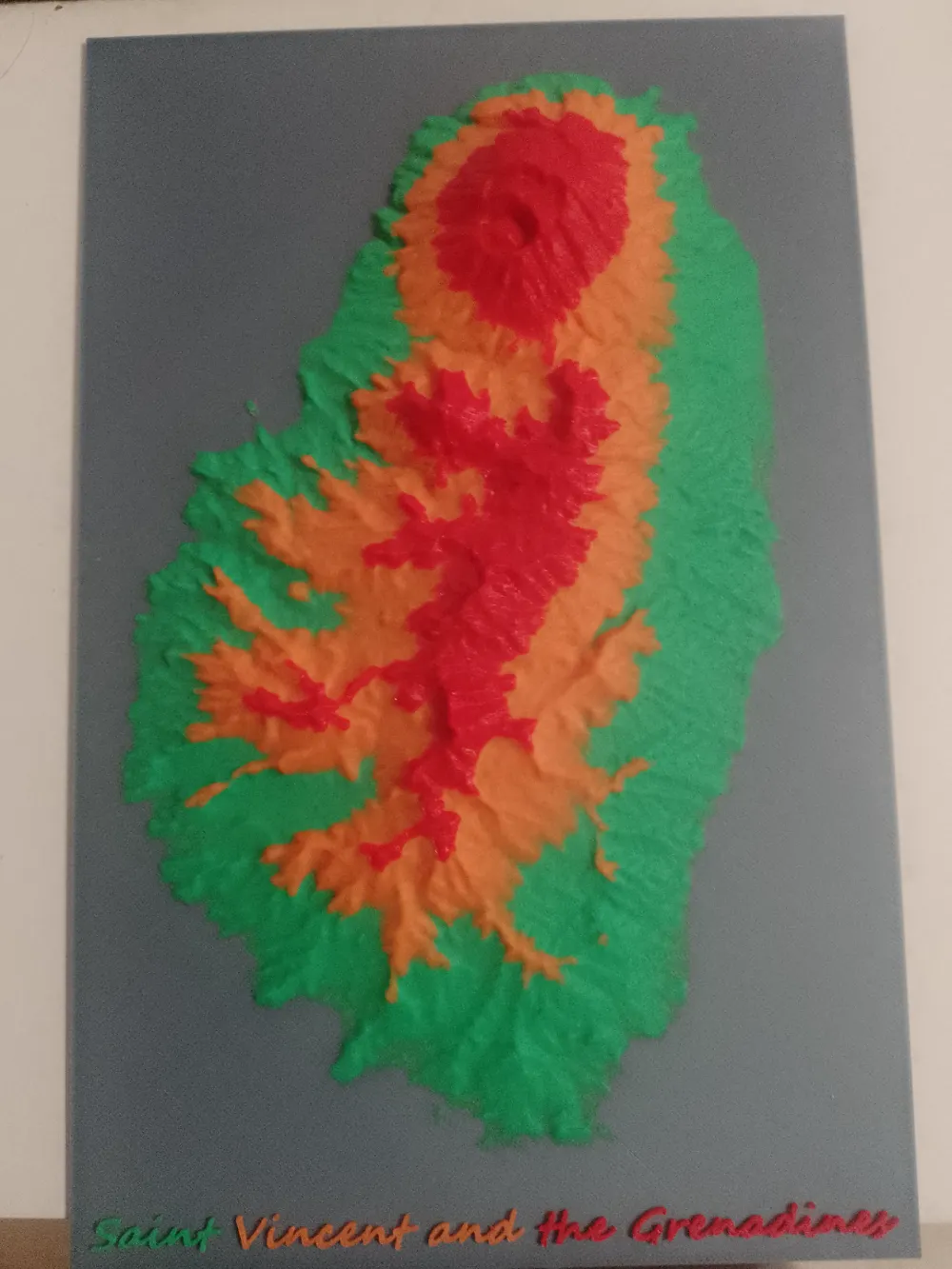 topographic map saint vincent and the grenadines by max mountain grove ...