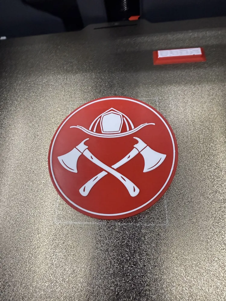 FIRE DEPARTMENT COASTER - Free 3D Print Model - MakerWorld