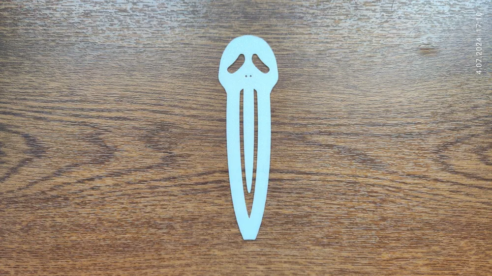 Scream bookmark - thin, fast, 0,6mm, just 3layers by pomagadelko ...