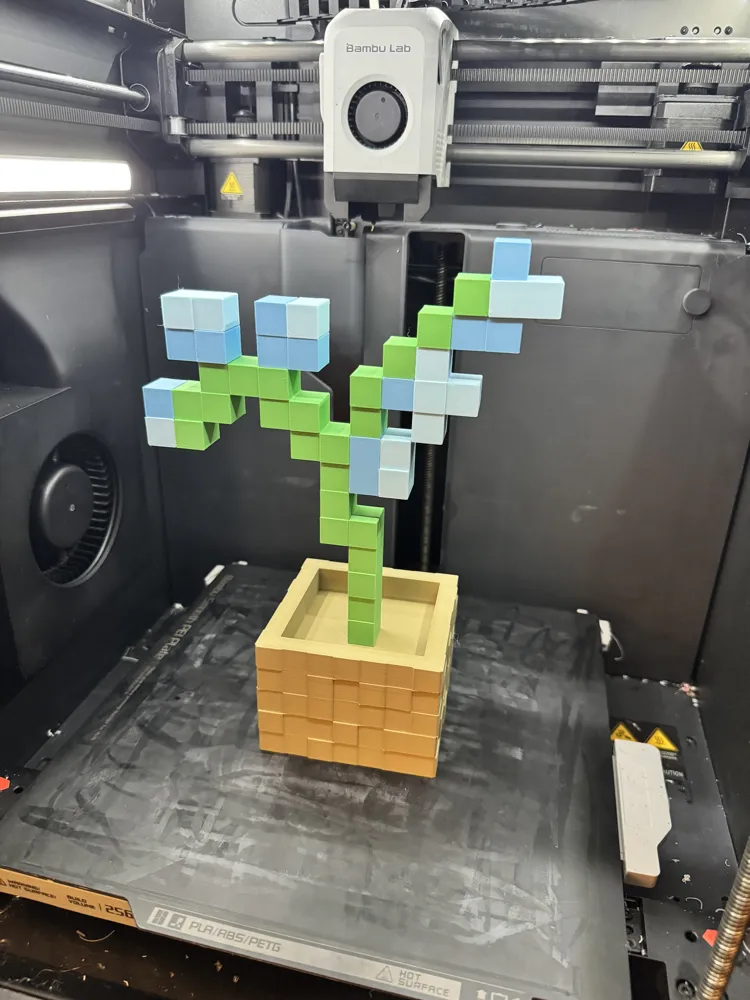 Minecraft Orchid Flower In Pot (No AMS) by Creat3DWorks MakerWorld ...