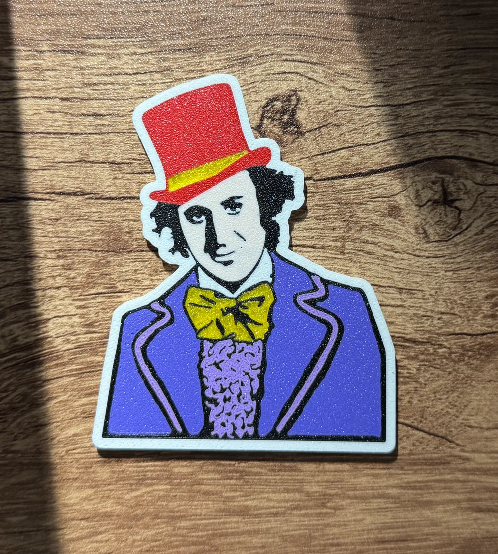 Willy Wonka Magnet (8x3mm magnets) by omie - MakerWorld