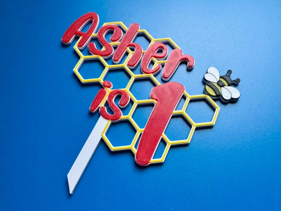 Cake Topper Asher is 1 Bumblebee inspired - Free 3D Print Model ...