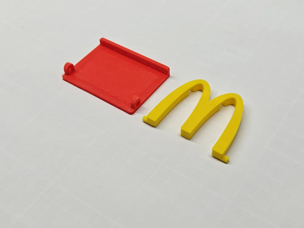 McDonald's logo, letter m folding phone stand - Free 3D Print Model ...