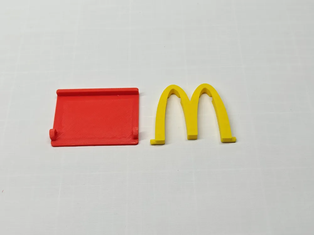 McDonald's logo, letter m folding phone stand - Free 3D Print Model ...
