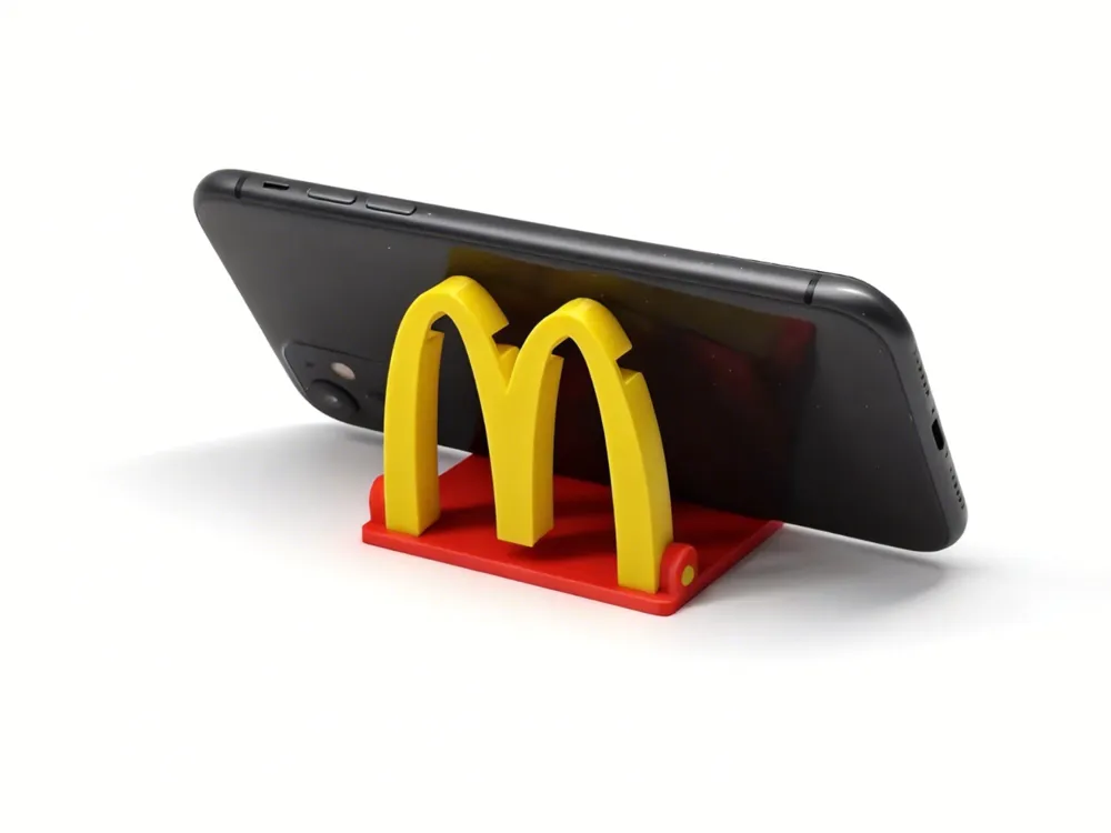 McDonald's logo, letter m folding phone stand - Free 3D Print Model ...