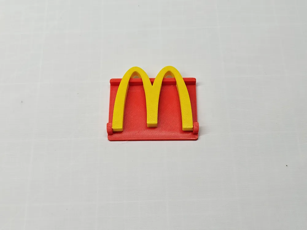 McDonald's logo, letter m folding phone stand - Free 3D Print Model ...