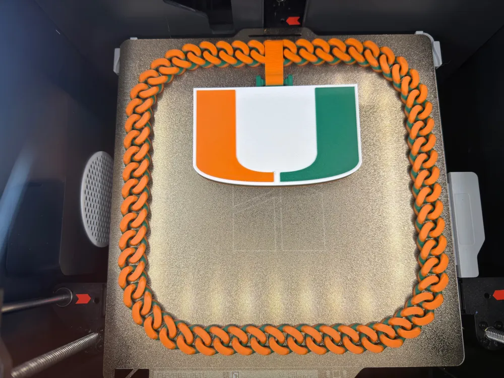 Miami Hurricanes Chain by Sgambaro MakerWorld: Download Free 3D Models