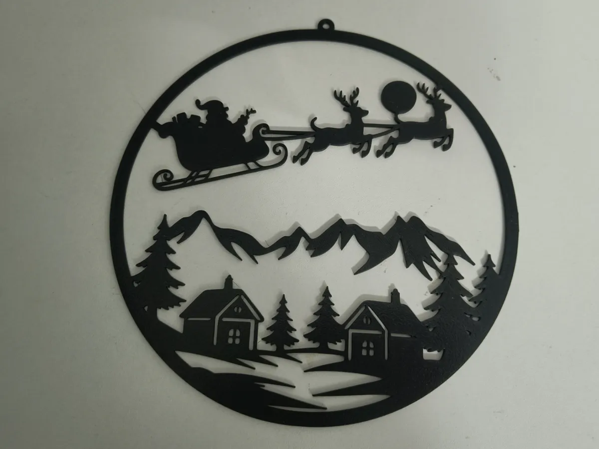 Christmas 2d Wall Art - Free 3D Print Model - MakerWorld
