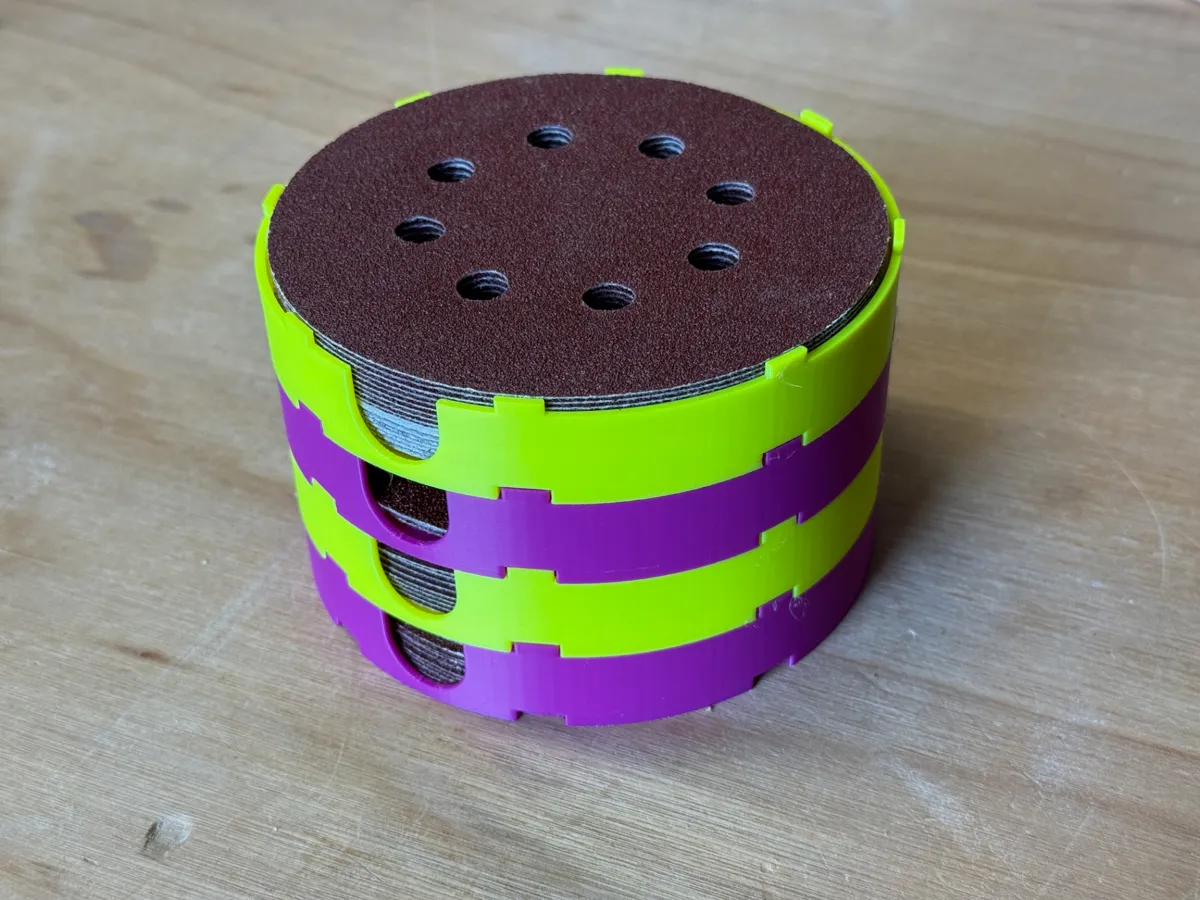 Random Orbit Sander Disc Stackable Storage Tray - Free 3D Print Model ...