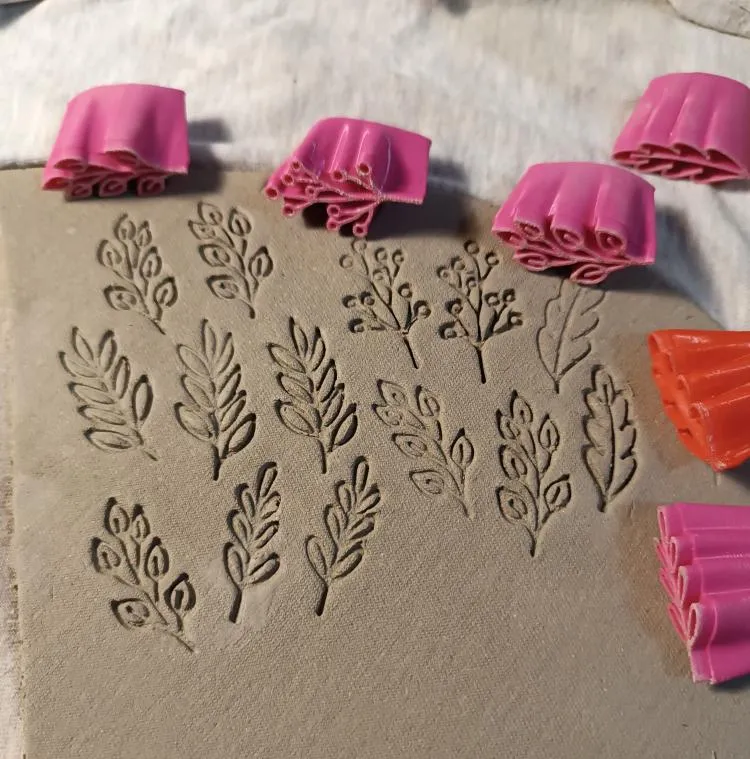 Set of leaf stamp 2. by Gar_Deco MakerWorld: Download Free 3D Models