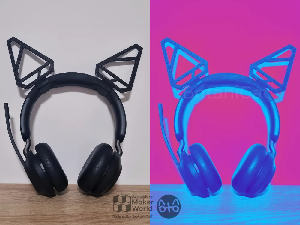 Headset Clips: Mecha Cat Ears by BotaniCat - MakerWorld