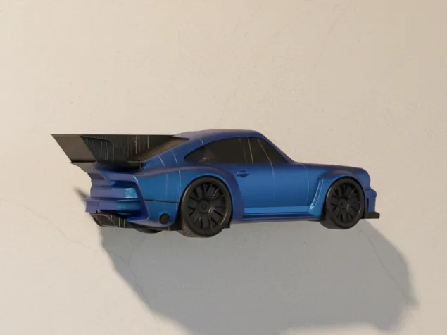 Singer 911 DLS Turbo Road Wall Art - Vista Lateral - Modelo de ...