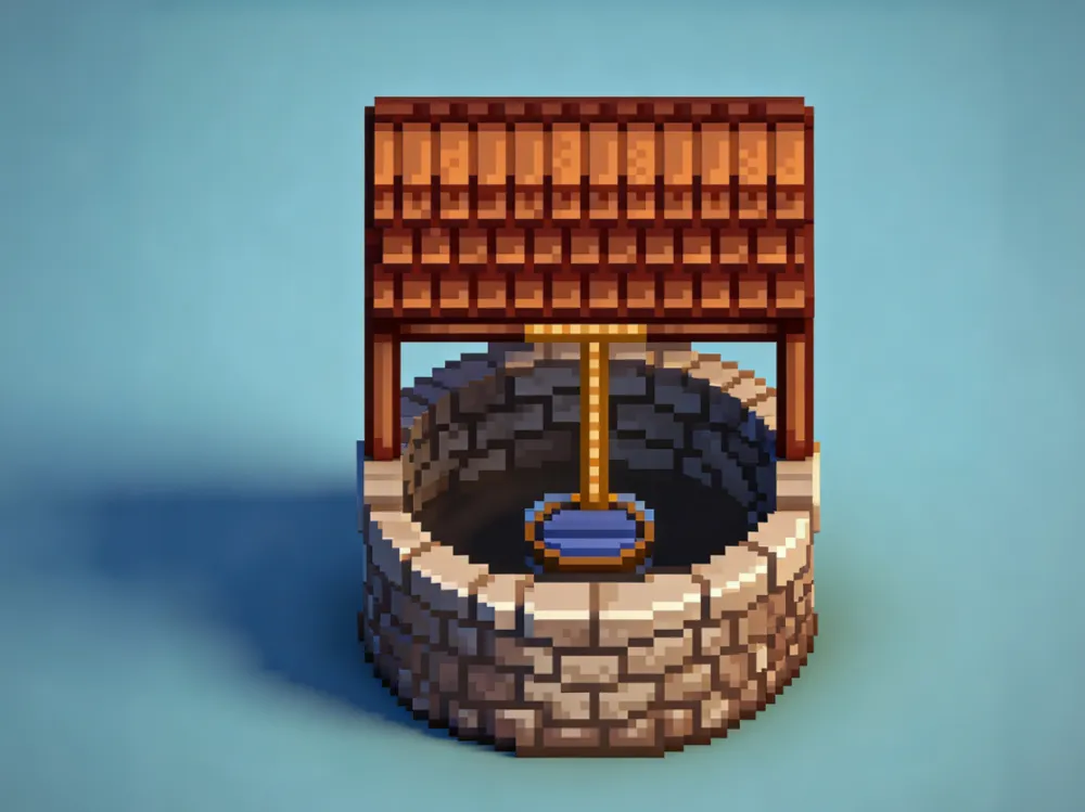 Well - Stardew Valley Pixel Game Miniature Building Model Peripheral ...