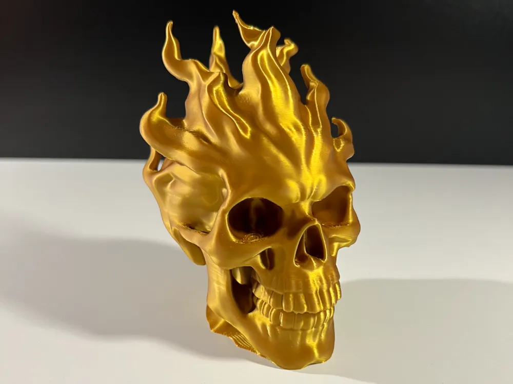 Flame Skull - Free 3D Print Model - MakerWorld
