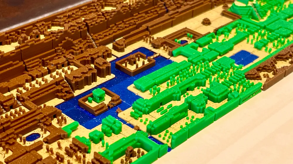 Legend of Zelda Overworld Map for 4-Color AMS by AeonJoey MakerWorld ...
