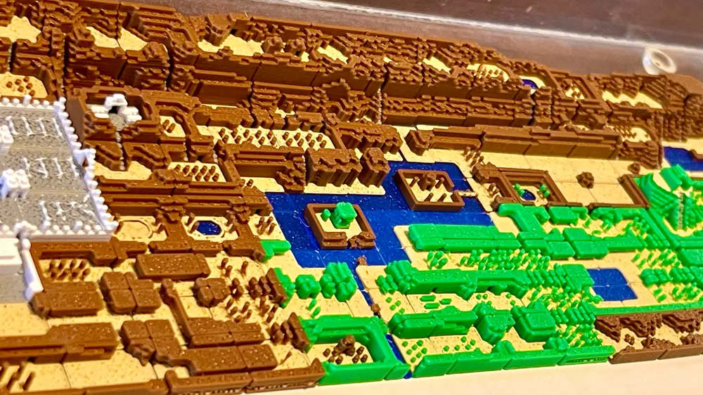 Legend of Zelda Overworld Map for 4-Color AMS by AeonJoey MakerWorld ...