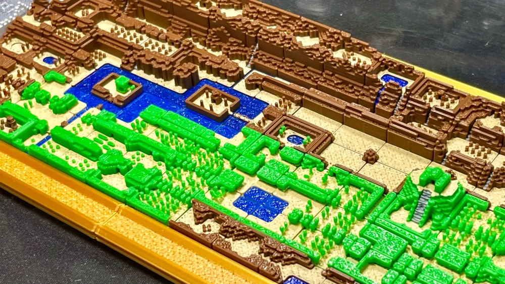 Legend of Zelda Overworld Map for 4-Color AMS by AeonJoey - MakerWorld