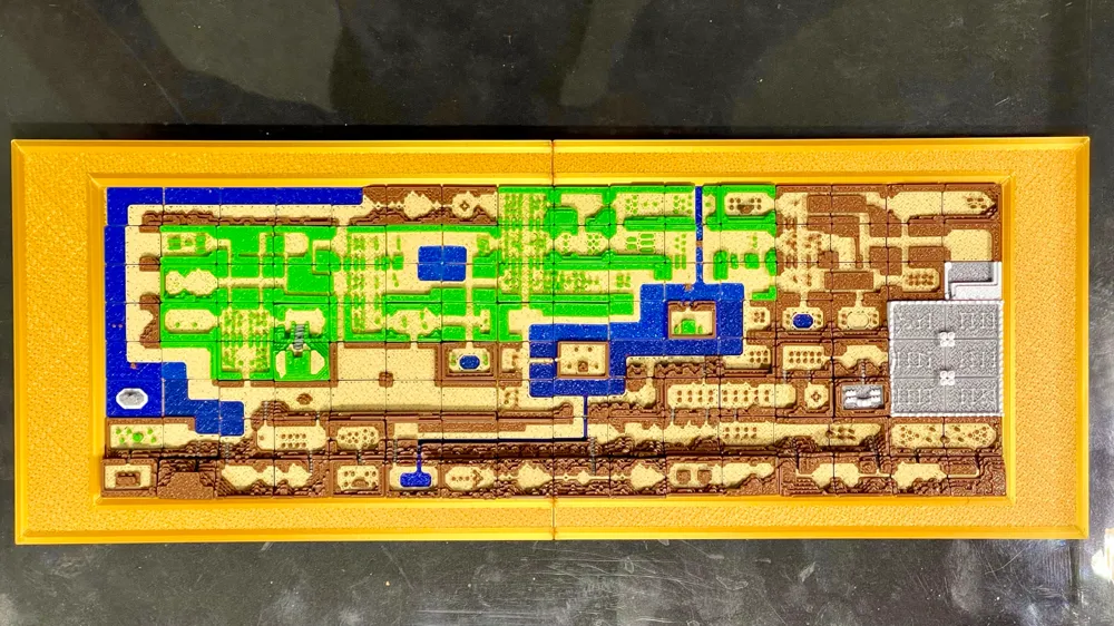 Legend of Zelda Overworld Map for 4-Color AMS by AeonJoey MakerWorld ...