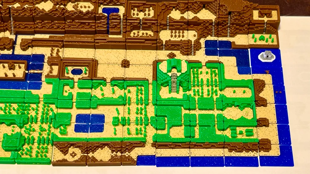 Legend of Zelda Overworld Map for 4-Color AMS by AeonJoey - MakerWorld