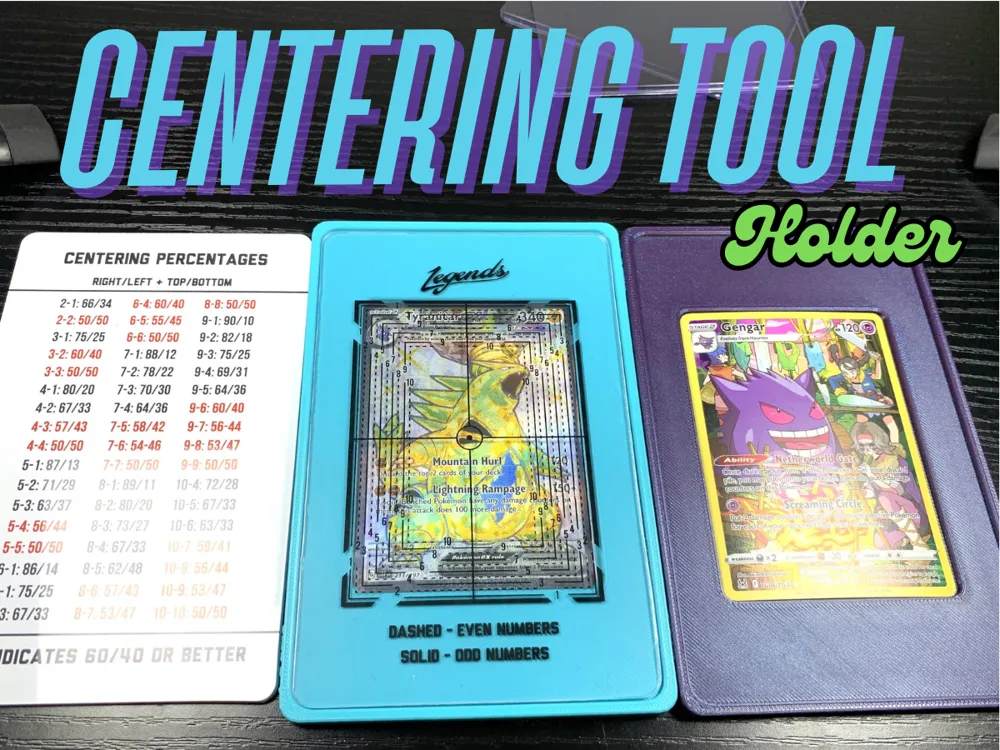 Pokemon Grading Centering Tool by Your3DHomie MakerWorld: Download Free 3D Models