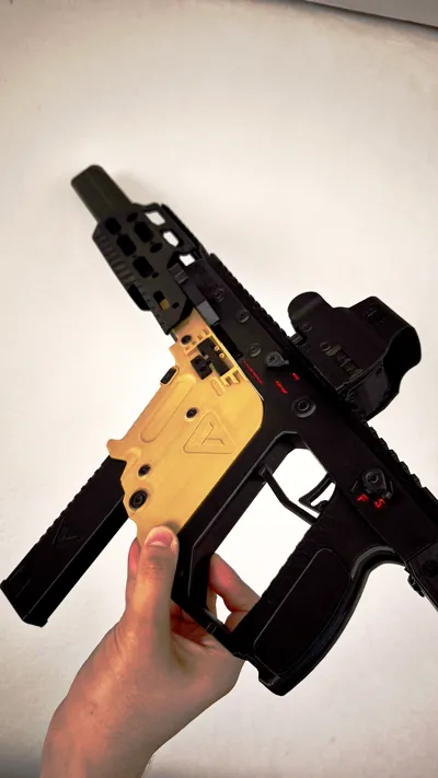 KRISS Vector SMG silencer and handguard kit - Free 3D Print Model ...