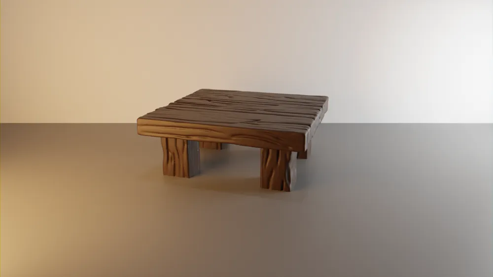 Square wooden tavern table #1 for tabletop games by everythingDND ...