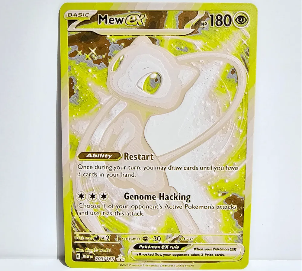 Hueforge Mew EX Oversized Card by TazzPB - MakerWorld