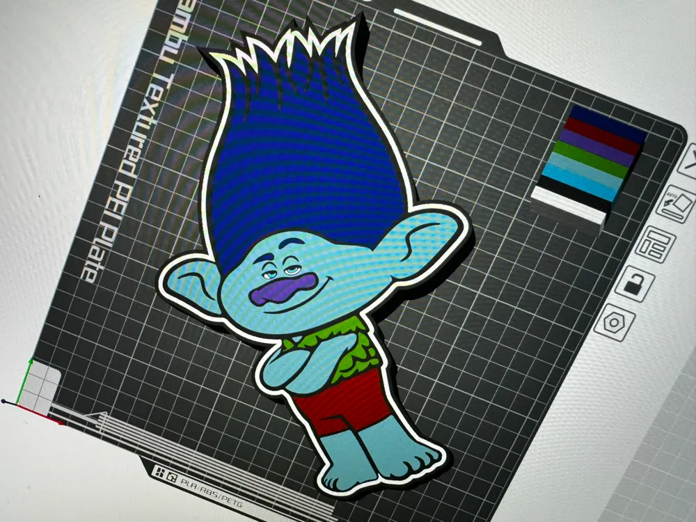 Branch Trolls 2 LED Light Box with Stand by waltersworld3d - MakerWorld