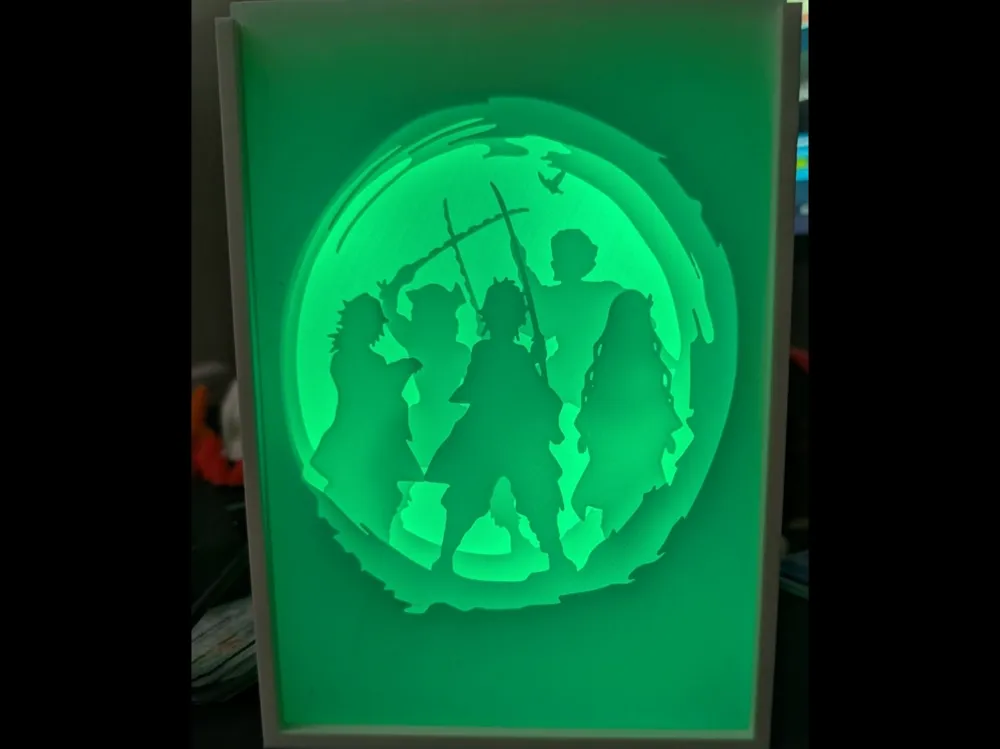 Demon Slayer Shadow Box - Free 3D Print Model - MakerWorld