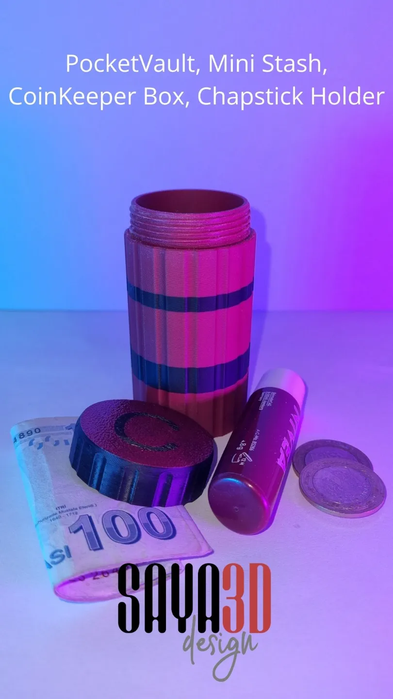 PocketVault, MiniStash, Coin Box, chapstick holder by saya3design ...