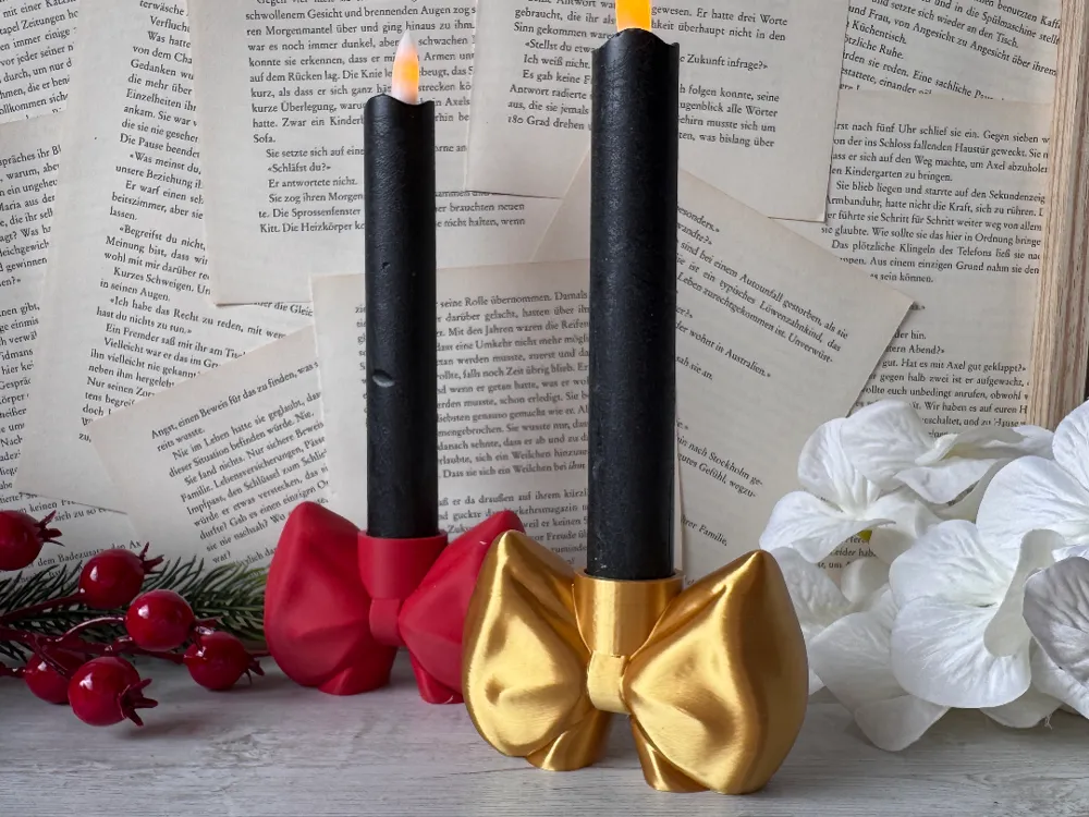 Elegant Bow Candle Holder – Stylish Decoration by MaxFabFlo.3D.Druck MakerWorld: Download Free ...