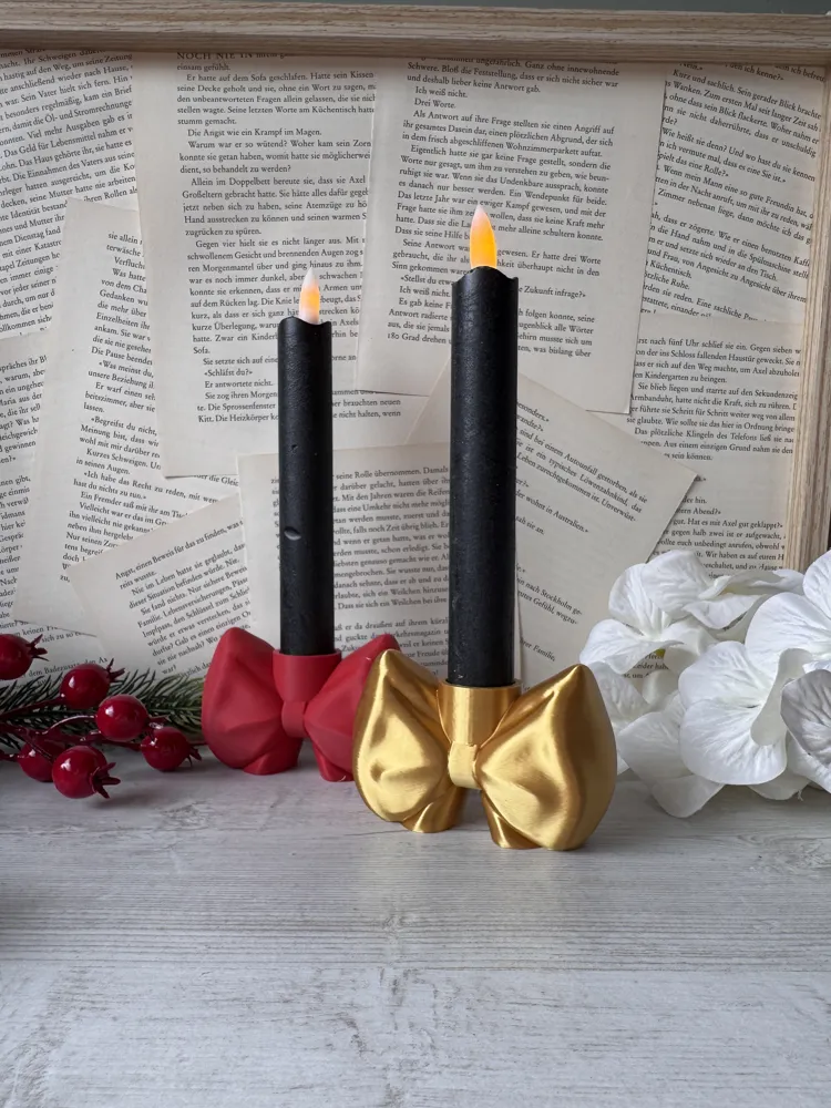 Elegant Bow Candle Holder – Stylish Decoration by MaxFabFlo.3D.Druck MakerWorld: Download Free ...