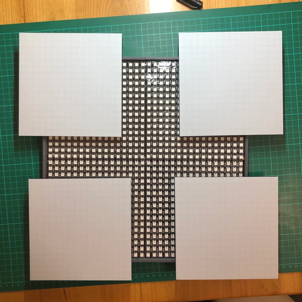 32x32 LED Matrix Frame with Diffuser Grid by fractalnoise - MakerWorld