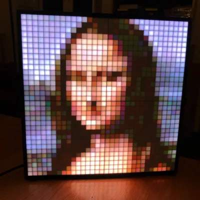 32x32 LED Matrix Frame with Diffuser Grid by fractalnoise MakerWorld ...