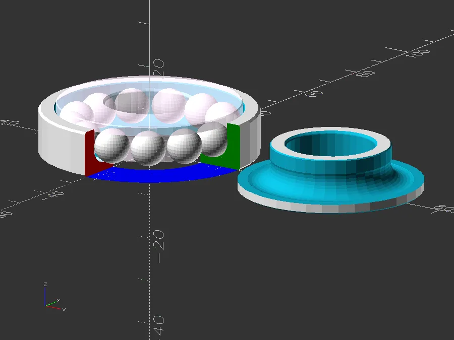 Snap Fit diagonal axial bearing by Jack MakerWorld: Download Free 3D Models