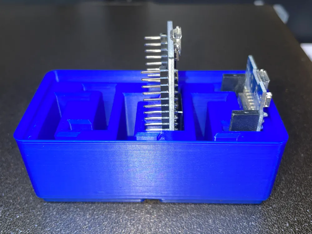 Gridfinity ESP32/ESP8266 Holder (pin compatible) Remixed by Demig MakerWorld: Download Free 3D ...