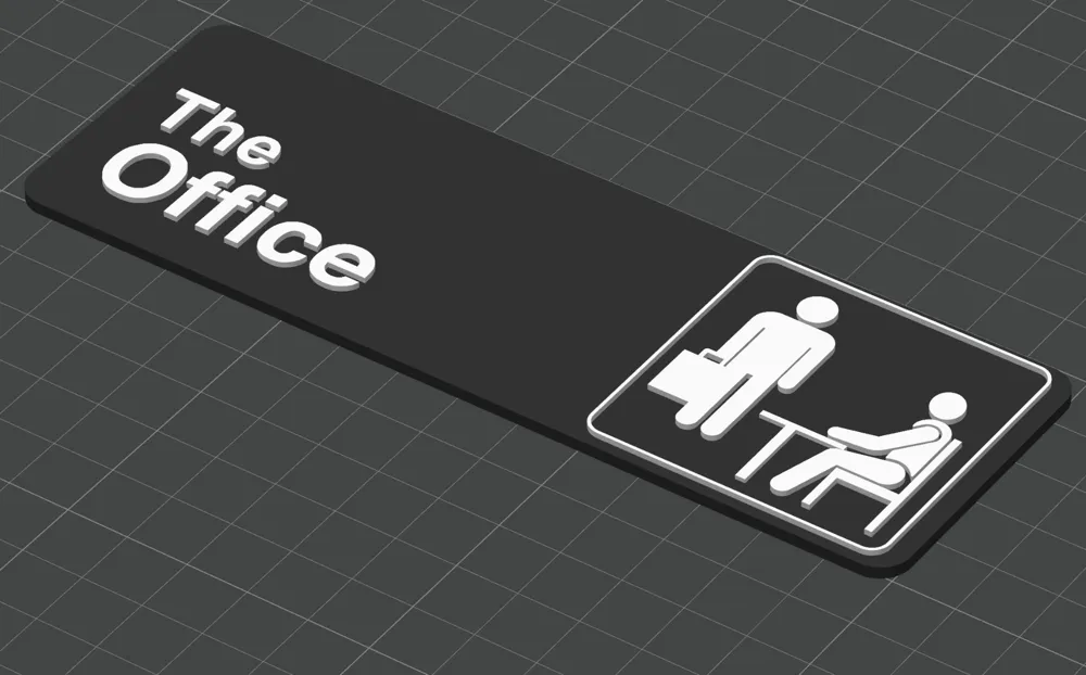 The Office sign in 3D Remixed by jtlnsbe - MakerWorld