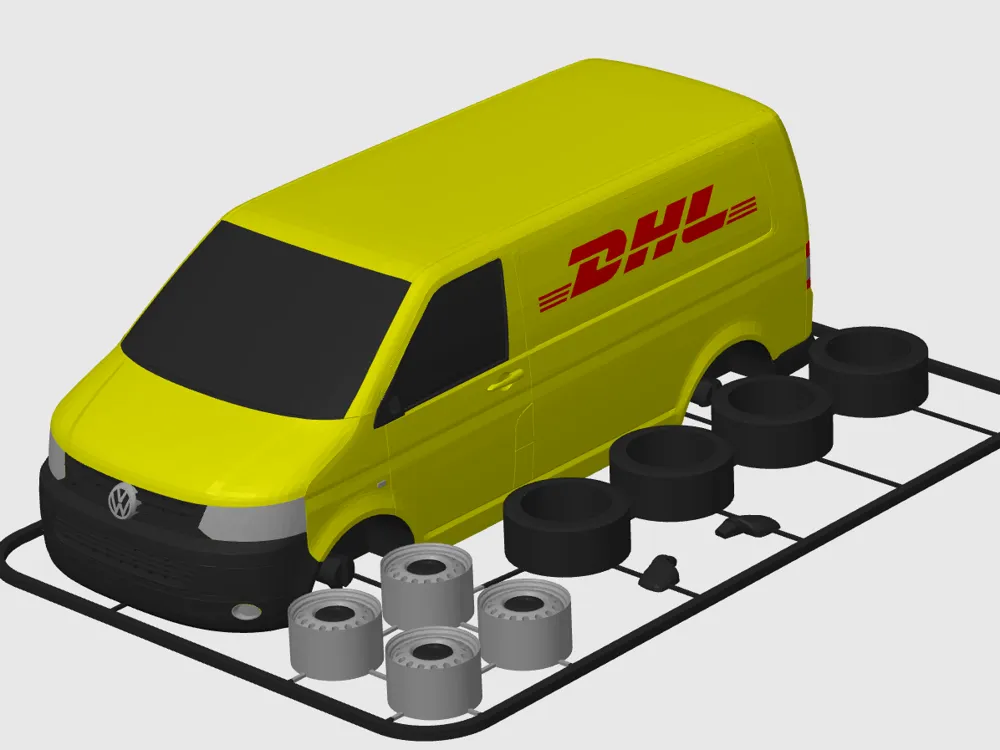 VW T5 Parcel Service Transporter Kit Card (AMS) Remixed by The Kit Card ...