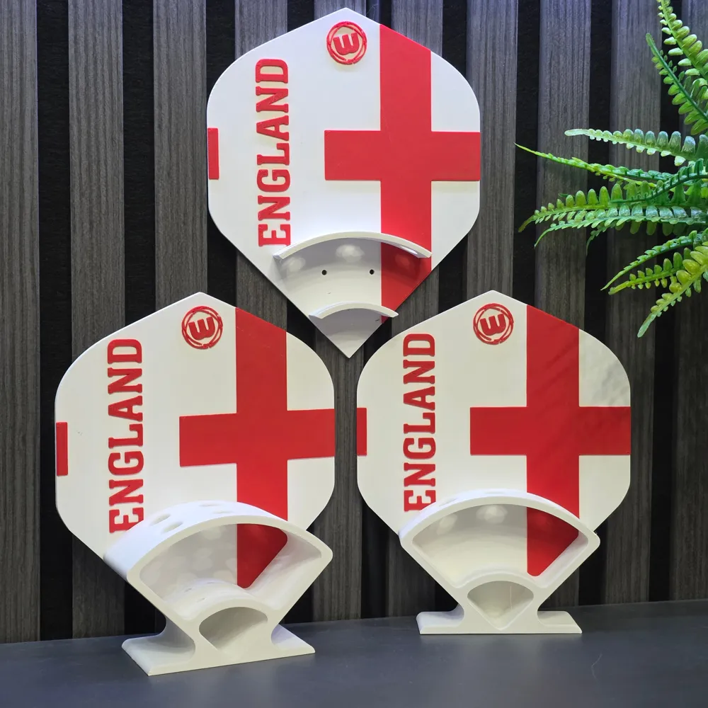 XL Flight Dart Holders & Wall Art - England - Free 3D Print Model ...