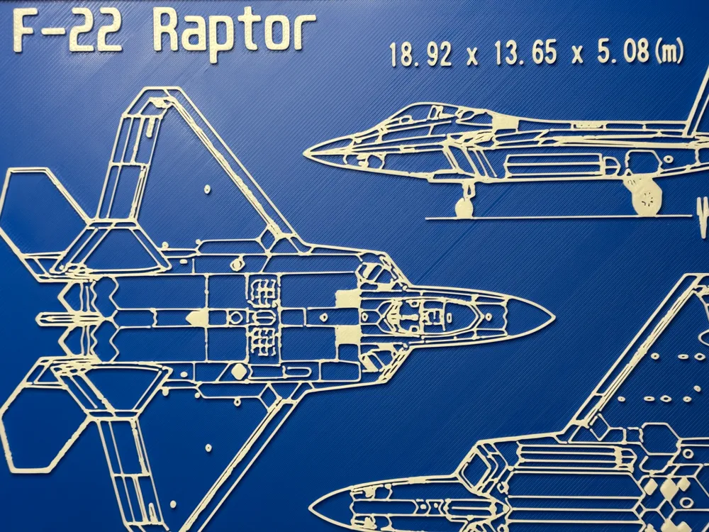 Lockheed Martin F-22 Raptor - Blueprint Remixed by PaperPlaneLab ...