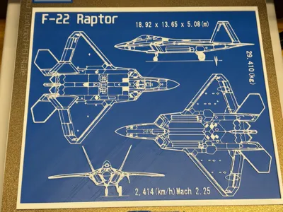 Lockheed Martin F-22 Raptor - Blueprint Remixed by PaperPlaneLab ...